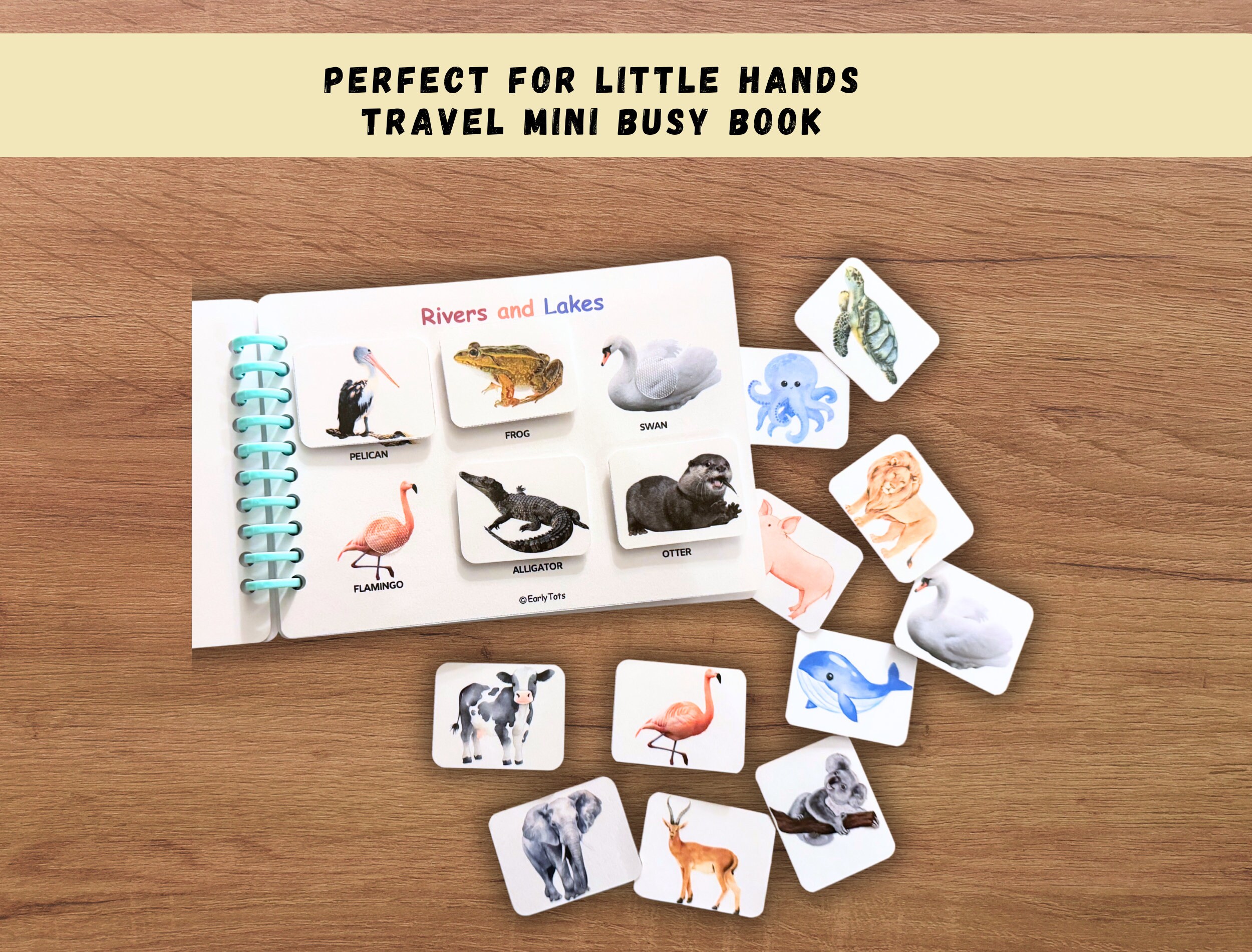 Busy Book Animals, Toddler Busy Book, Fully Assembled, Travel Activity ...