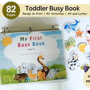 Busy Book, Toddler Busy Book Printable, Toddler Learning Binder ...