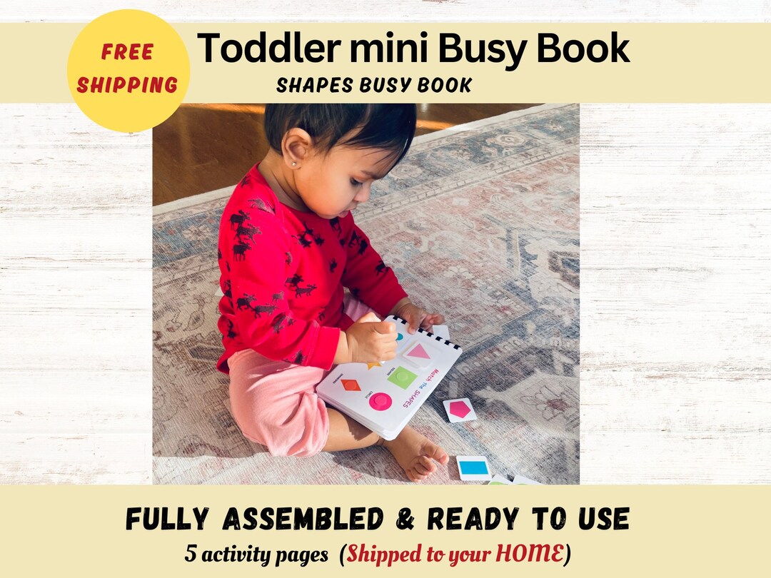 Busy Book Shapes, Toddler Busy Book, Fully Assembled, Travel Activity ...