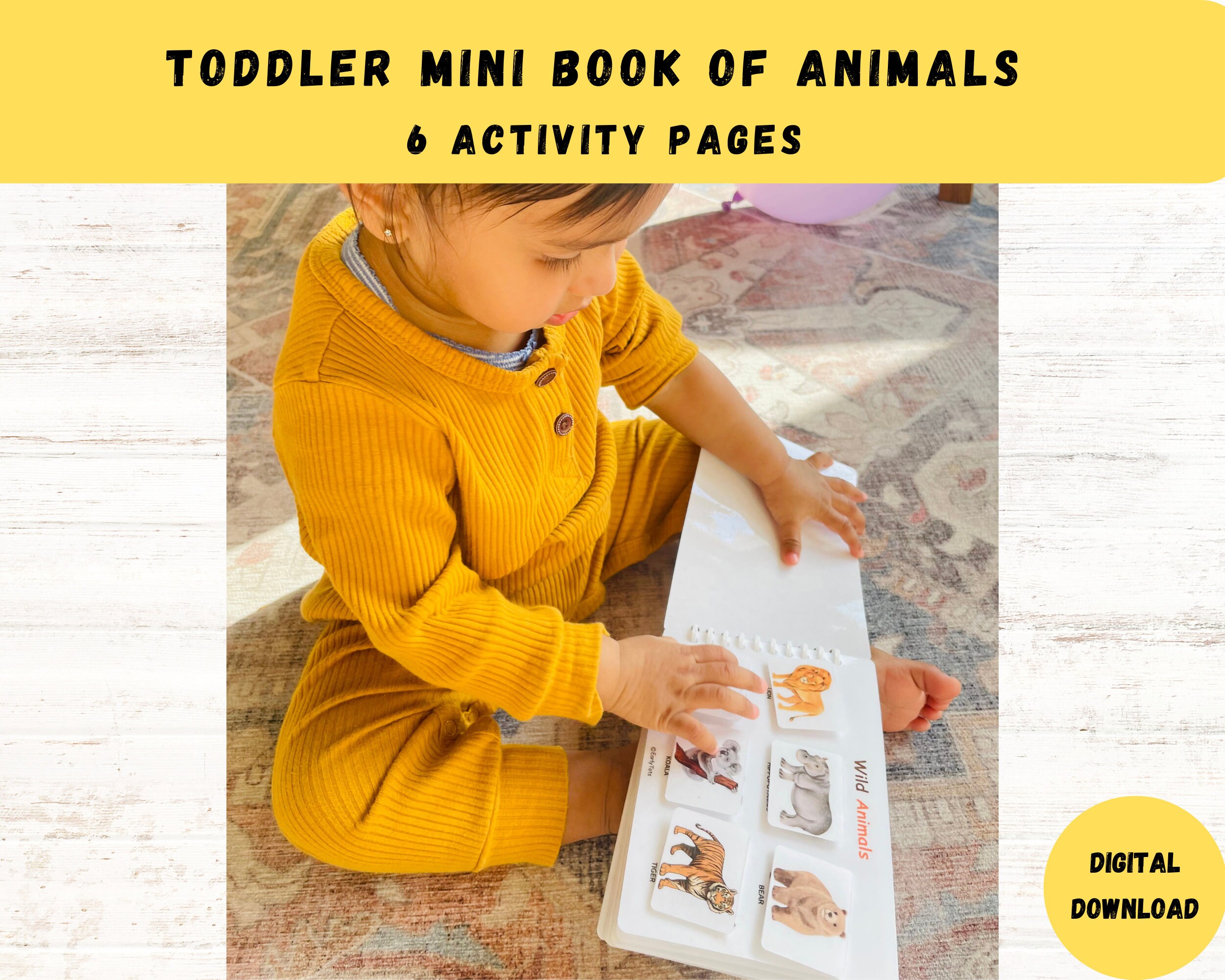 Busy Book Animals, Toddler Busy Book, Fully Assembled, Travel Activity ...
