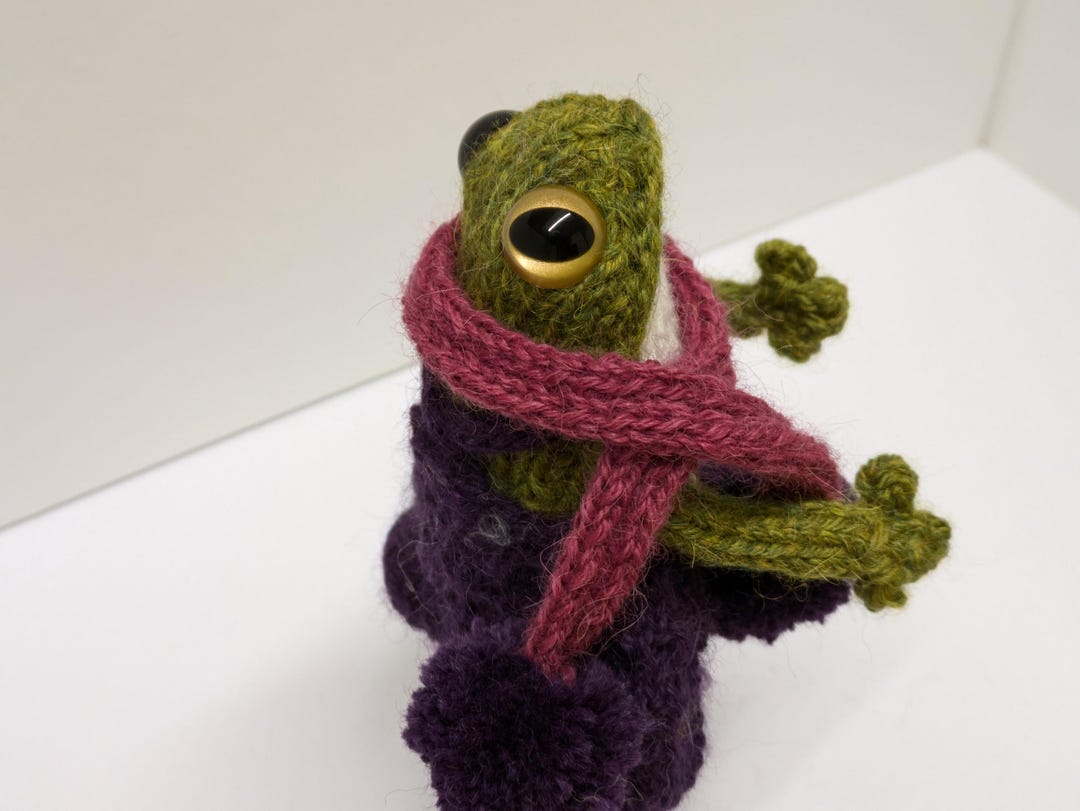 Knitted Frog With Boots and Clothing - Etsy