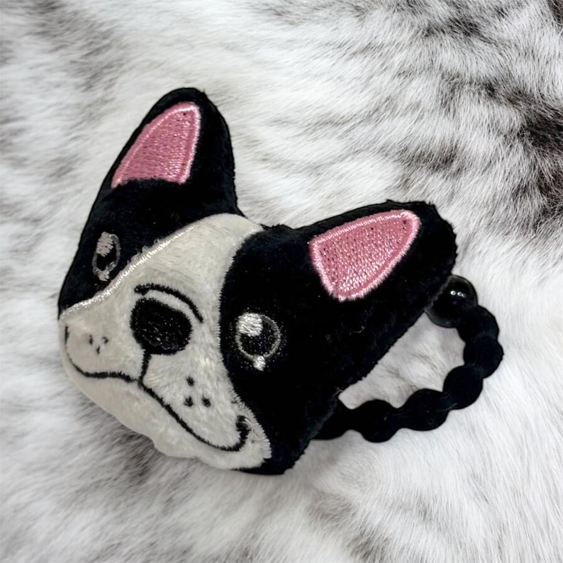 Embroidered Plush Scrunchie: Handmade Dog Hair Tie - Etsy
