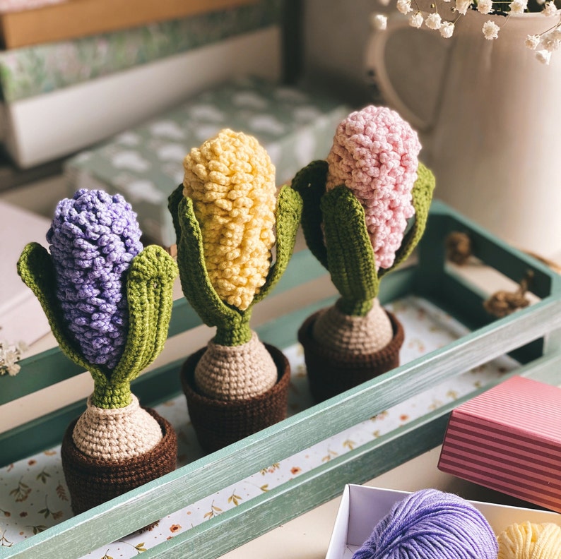 Crochet Pattern Hyacinth, Hyacinth in a Pot, Crochet Flower - Etsy