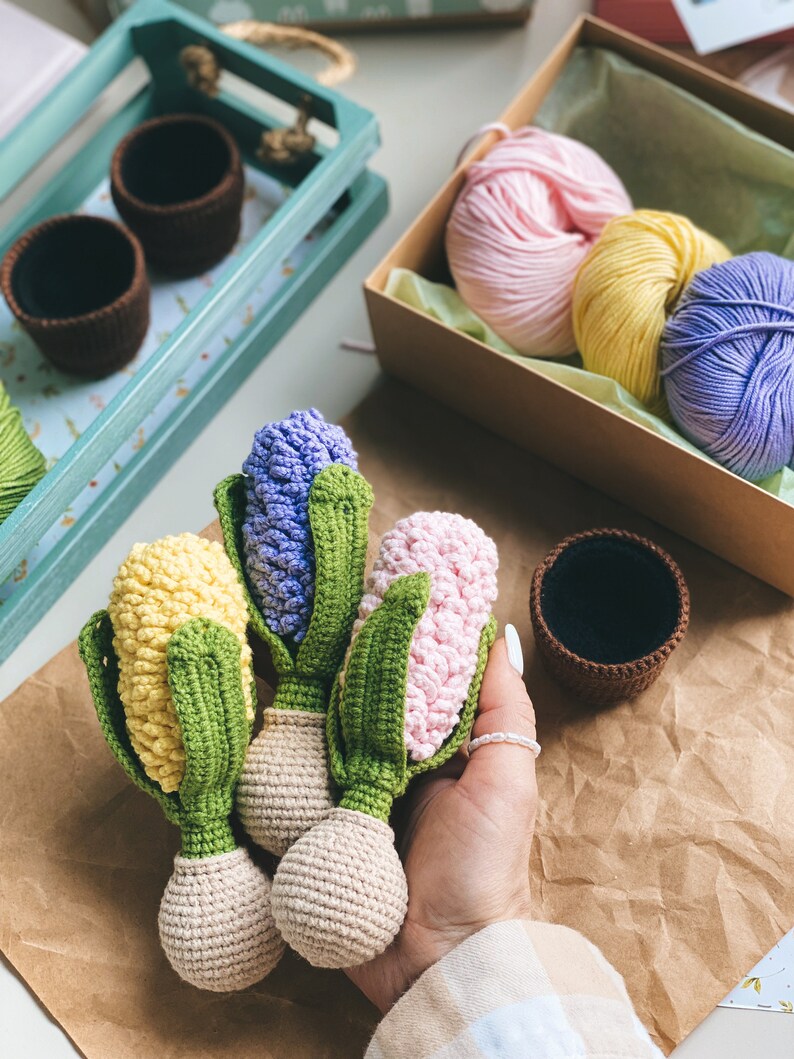 Crochet Pattern Hyacinth, Hyacinth in a Pot, Crochet Flower - Etsy