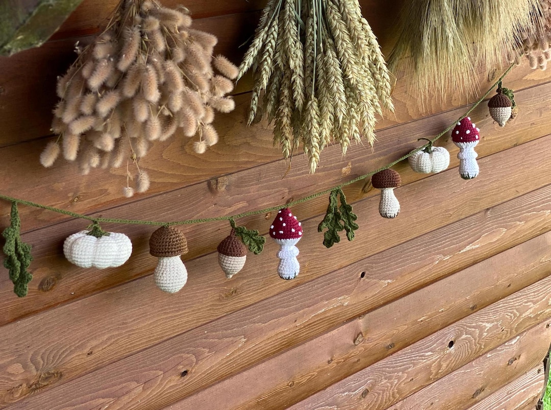 Crochet Pattern Fall Garland, Autumn Decor, Crochet Window Bunting - Etsy