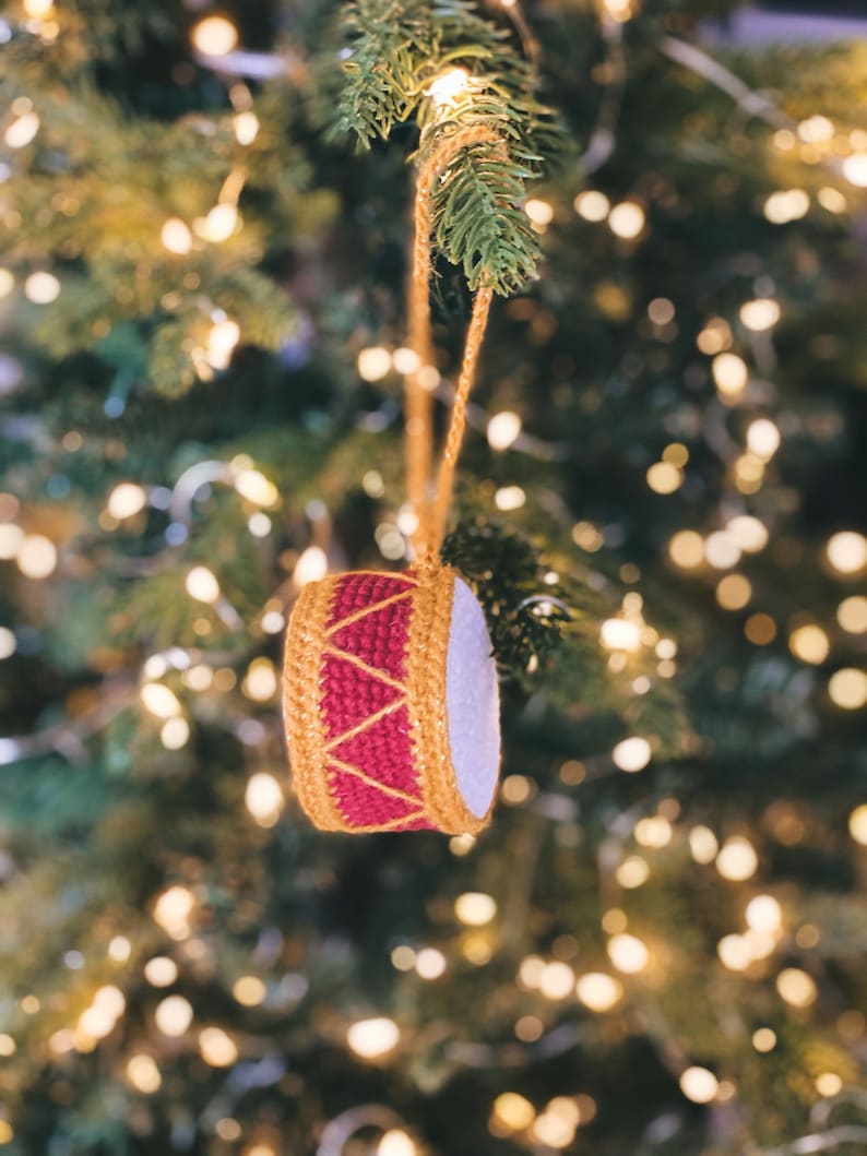 Pattern for Christmas Tree Decoration Crochet Drum - Etsy Canada