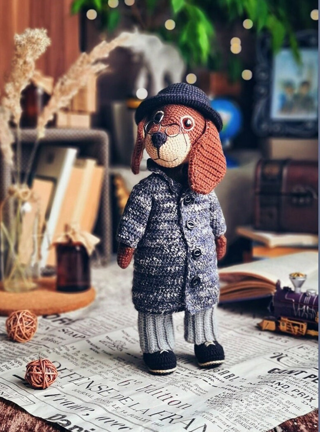 Crochet Pattern Toy Famous Detective’s Partner Dogtor Takson - Etsy