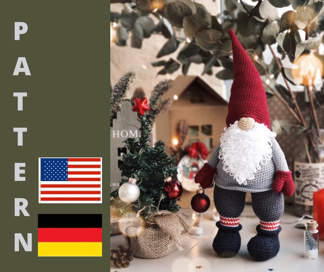Crochet Pattern Scandinavian Gnome, Amigurumi Digital PDF Pattern ...