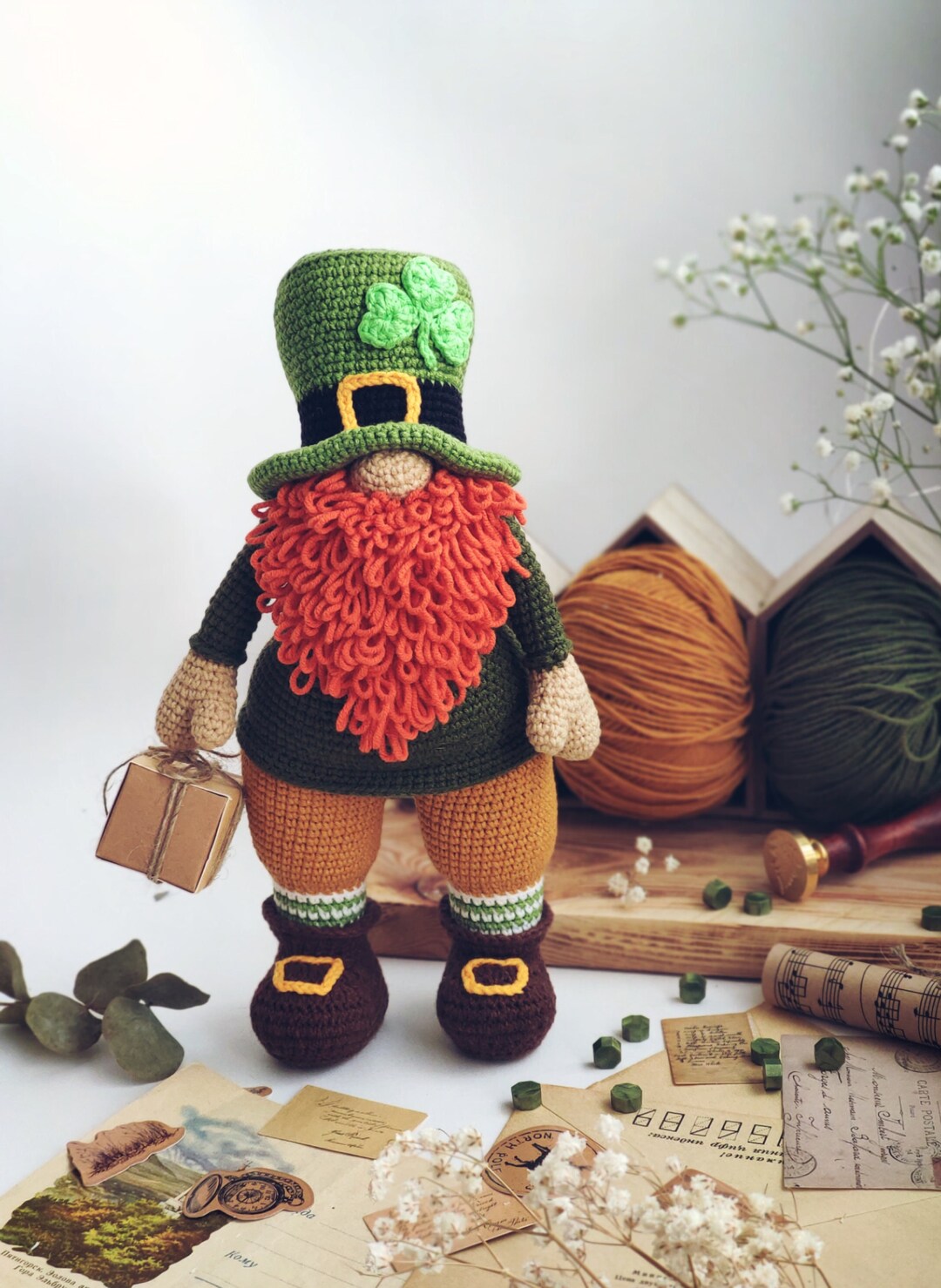 Irish Gnome Patrick Crochet PATTERN, Leprechaun Gnome - Etsy