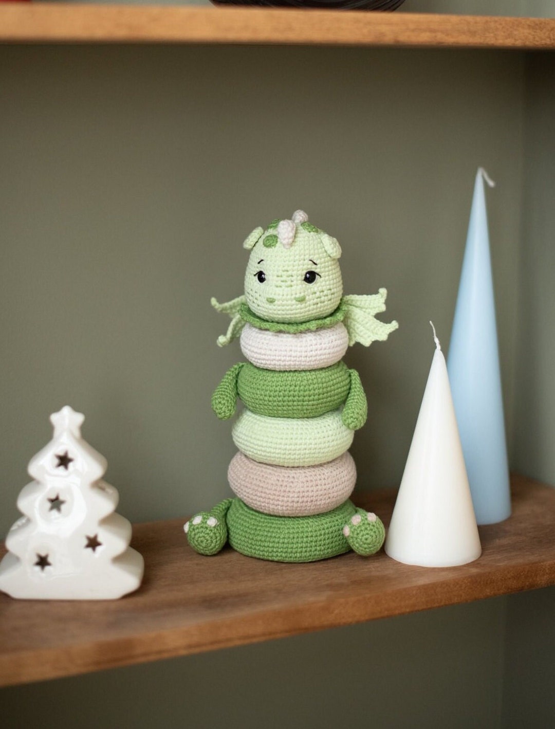 Dragon Stacking Crochet Pattern, Crochet Ring Tower, Sorting Toy - Etsy