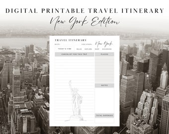 New York Travel Planner - Etsy