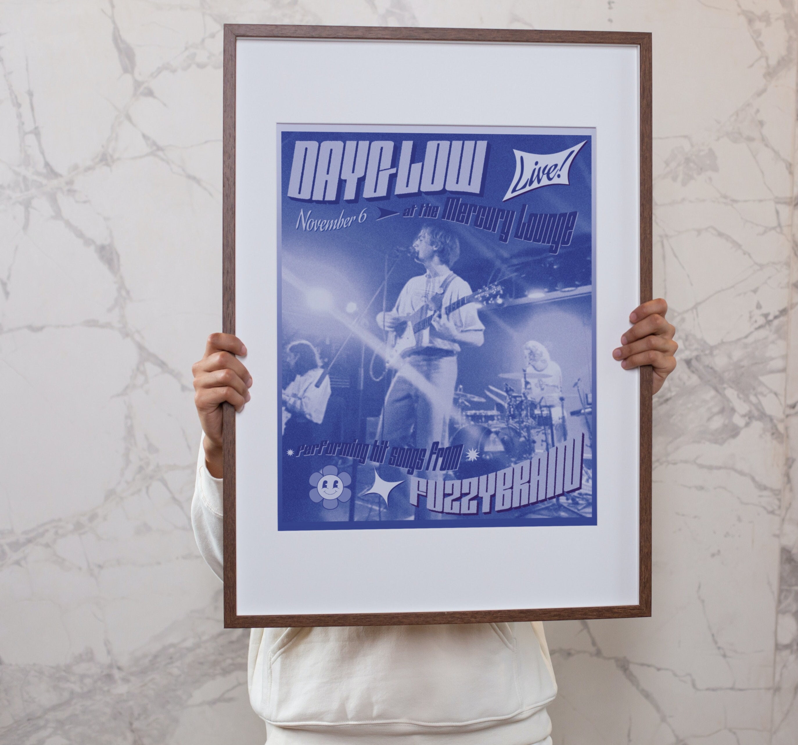 Dayglow Concert Poster | Monotone Fuzzybrain Blue Poster | Mercury ...