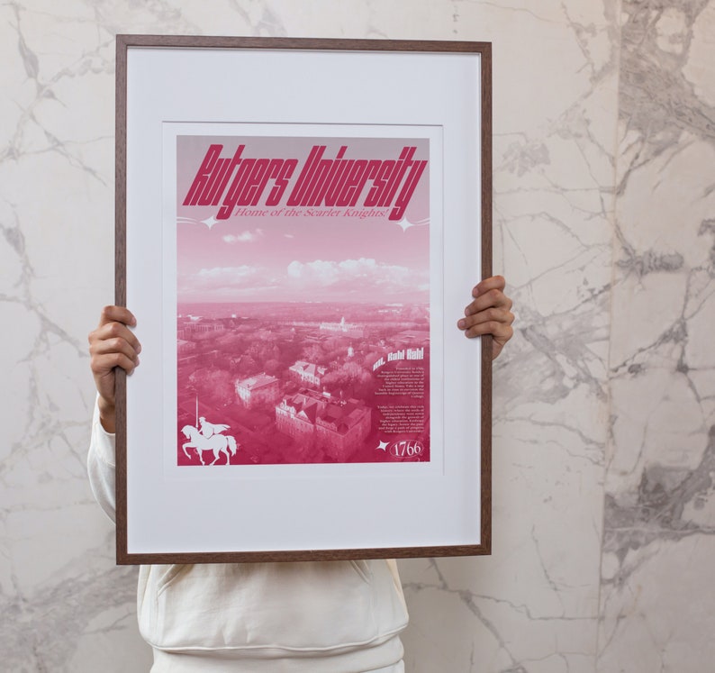 Vintage Inspired Rutgers University Poster | College School Spirit ...