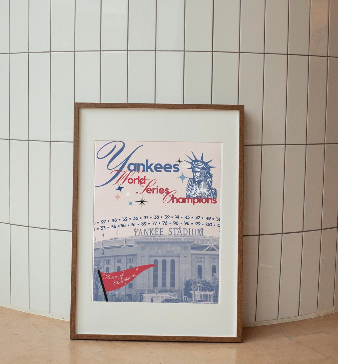 Yankees Poster, World Series Champions Poster, Vintage Inspired ...