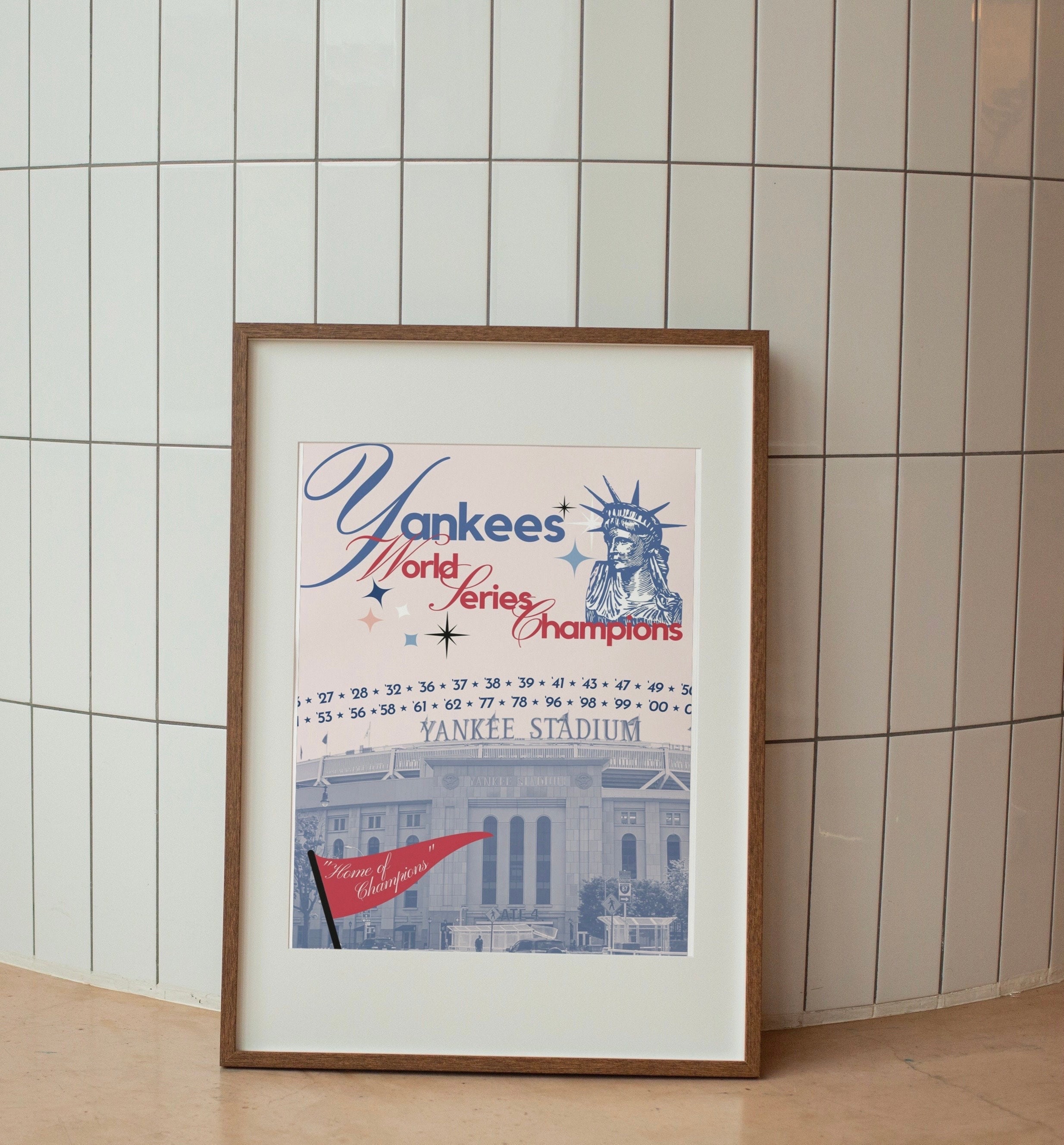 Yankees Poster, World Series Champions Poster, Vintage Inspired ...