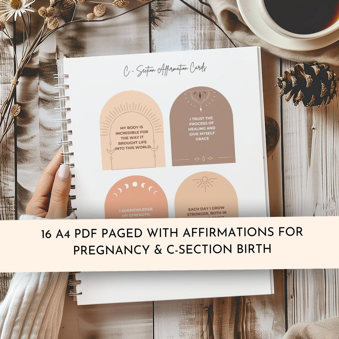 Pregnancy Affirmation Cards: Positive Birth Quotes (printable PDF) - Etsy
