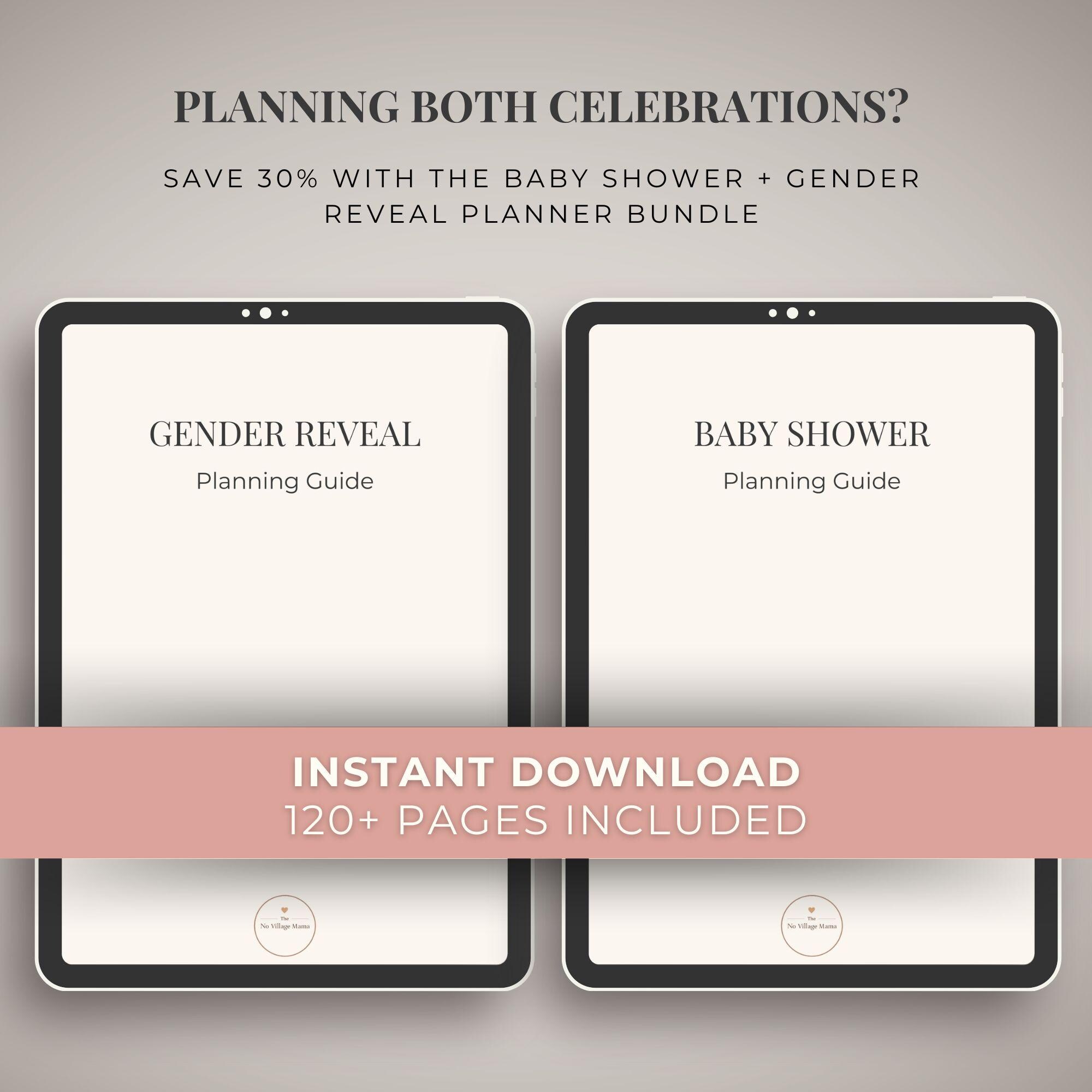 60-page Gender Reveal Planner: Hyperlinked Party Organizer (digital ...