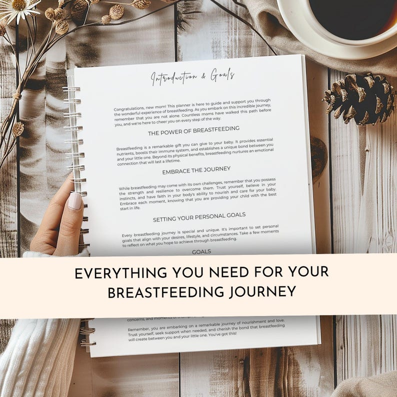 Breastfeeding Journey Printable, Postpartum Journal, Breastfeeding Care ...
