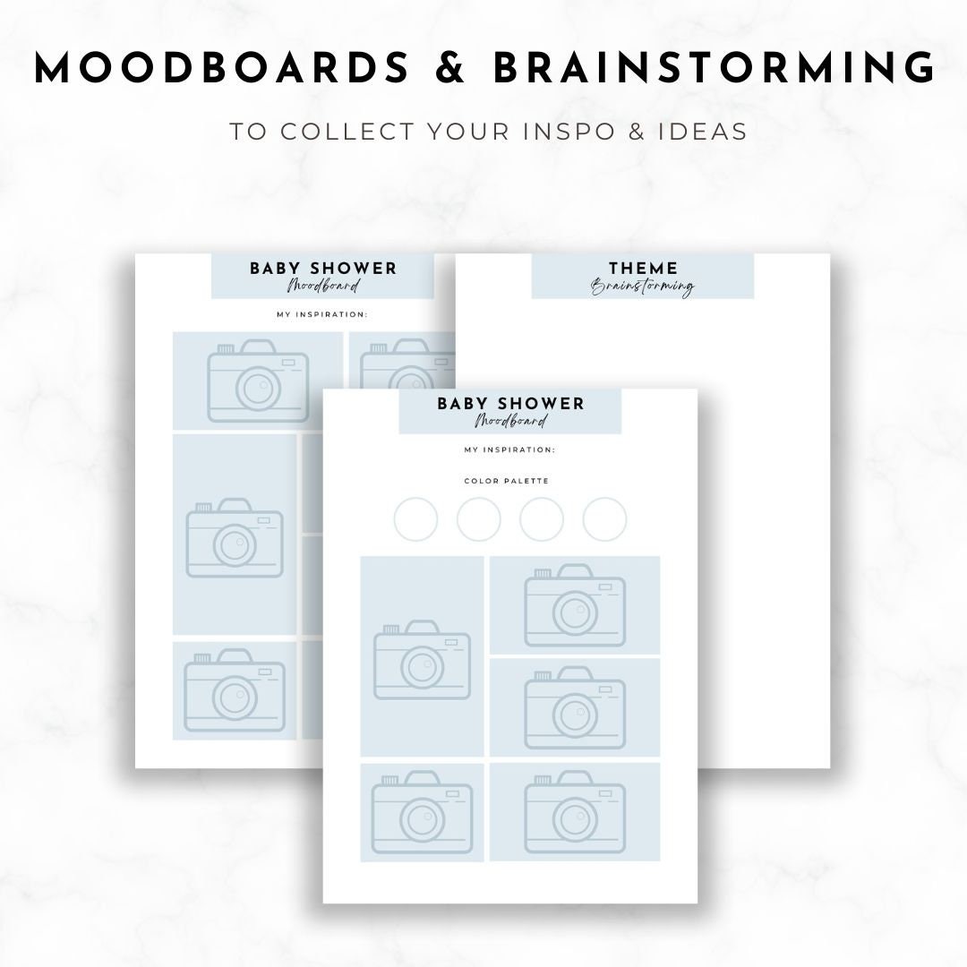 Blue Baby Shower Planner Printable,baby Shower Checklist Printable,baby ...