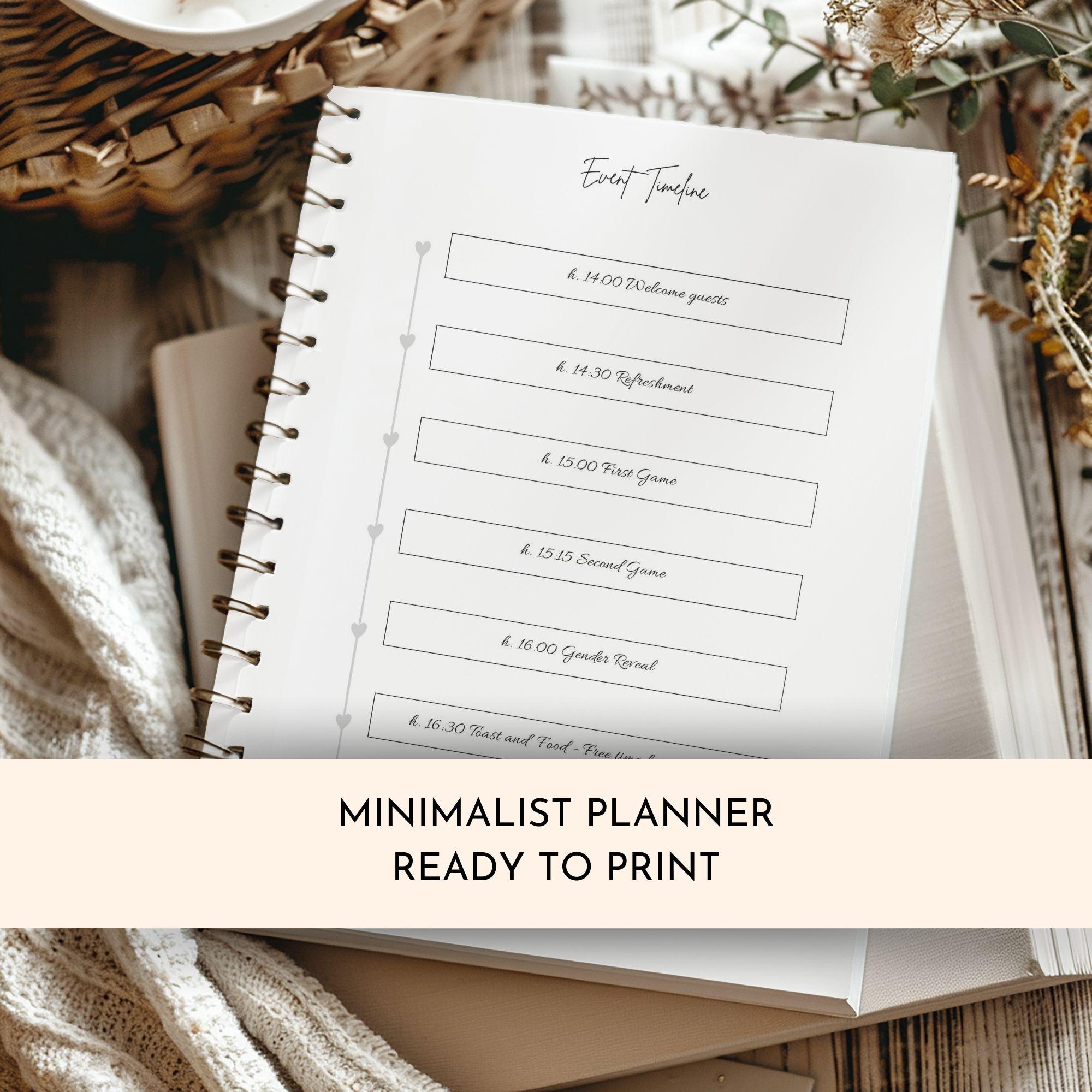 Gender Reveal Printable Planner: Baby Event Checklist (instant Download ...