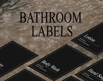 Bathroom Printable Labels - Etsy