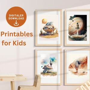 Digital Poster 4 Set Space 2 Posters for the - Etsy