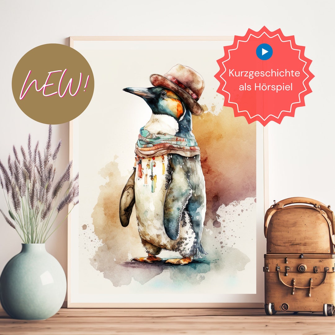 Children's Room Mural Circus Penguin 7 Children's Room Poster Penguin ...