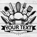 Chef Logo Svg, Cooking Svg, Chef Svg, Chef Custom Text Svg, Chef Hat ...