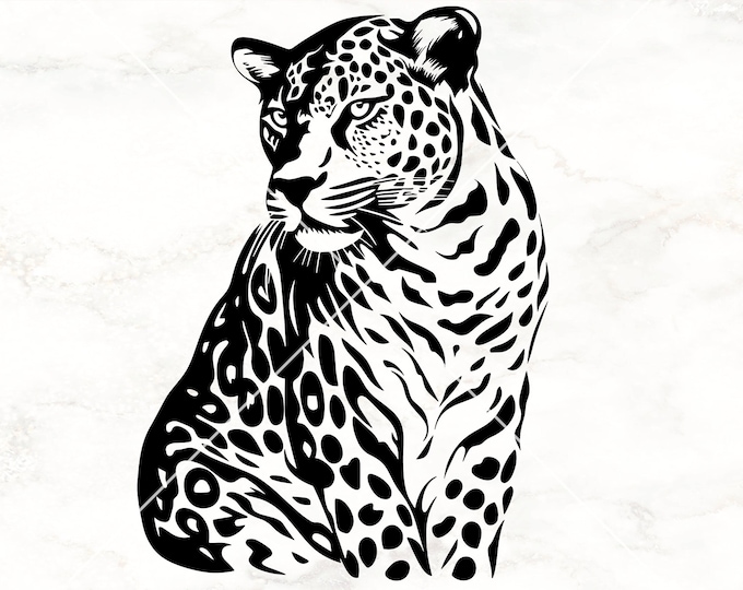 Leopard SVG, Animal SVG, Wild Cat SVG, Leopard Clipart - Vector Cutting ...