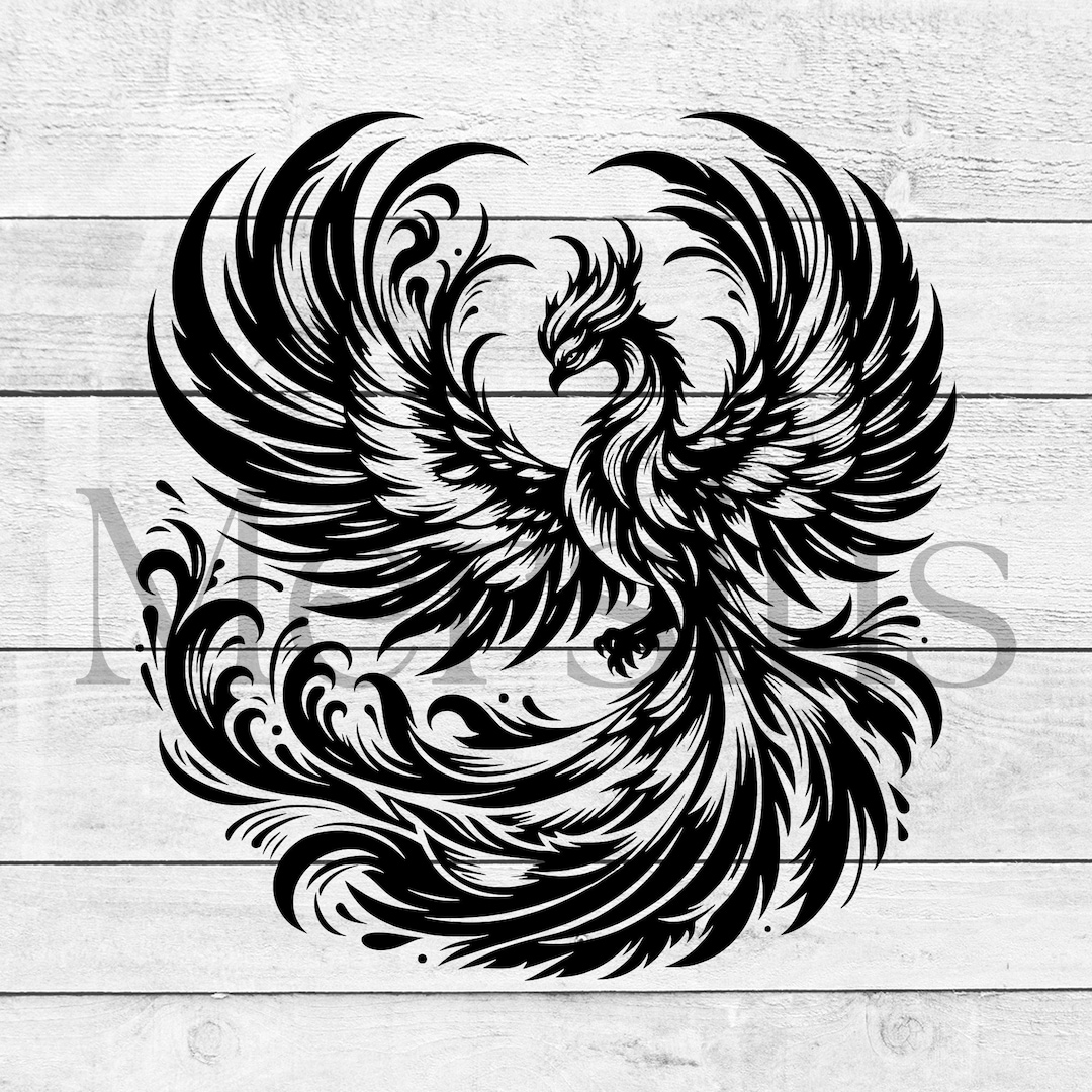 Phoenix Svg, Phoenix Clipart, Phoenix Bird Svg, Phoenix Silhouette ...