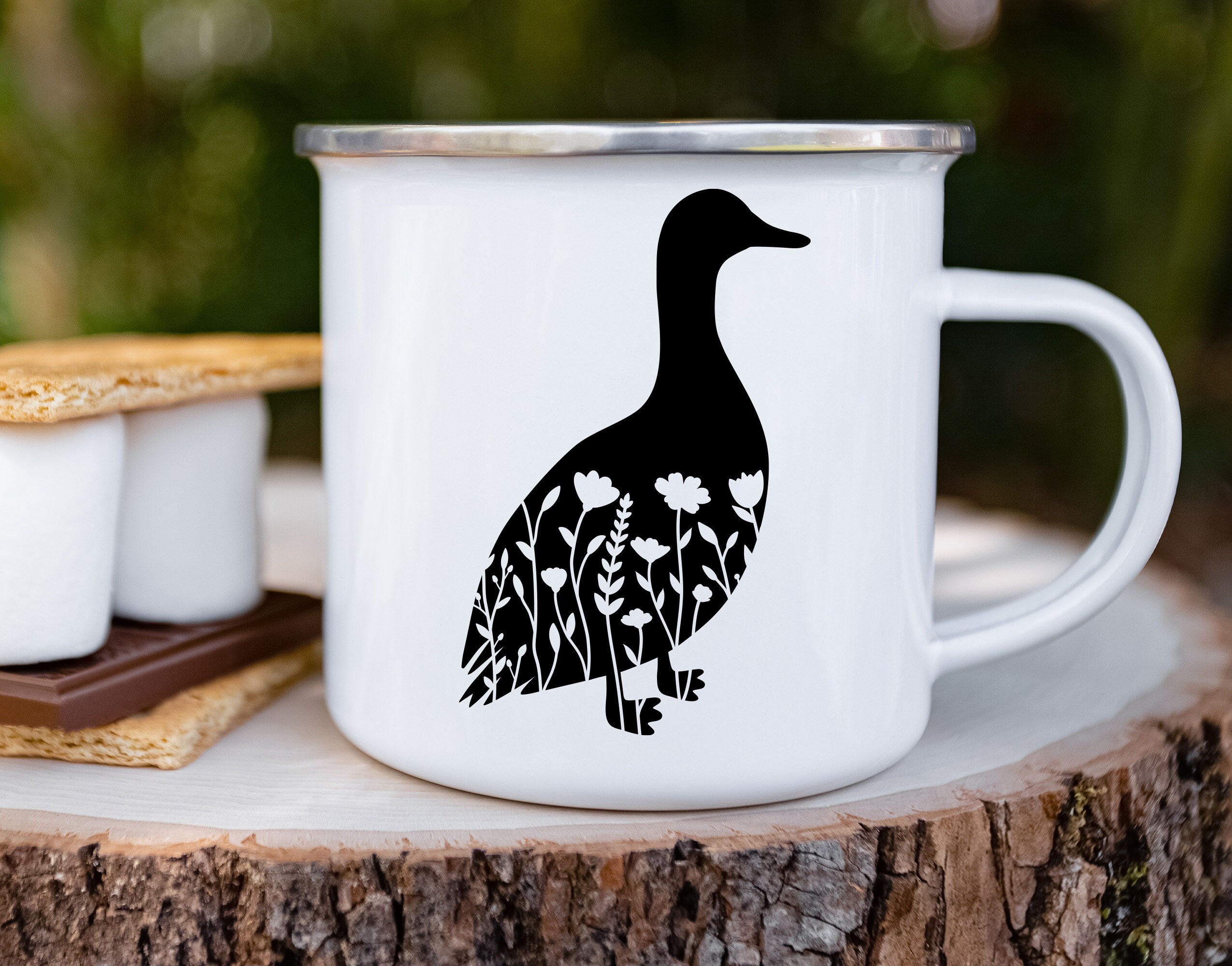 Floral Duck Cut File Wildflower Duck Svg Duck Clipart - Etsy