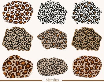 Distressed Leopard Print Patches PNG, Leopard Patches, Leopard Patch ...