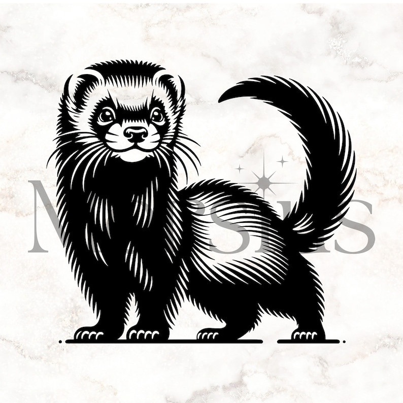 Cute Ferret Svg, Ferret Clipart, Ferret Svg, Ferret Silhouette, Ferret ...