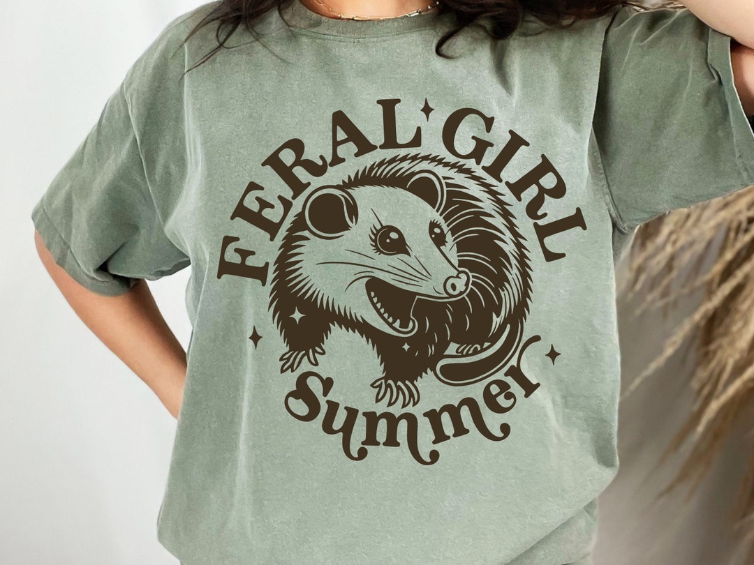 Feral Girl Summer Svg Png, Feral Girl Summer Opossum Svg, Possum Png ...