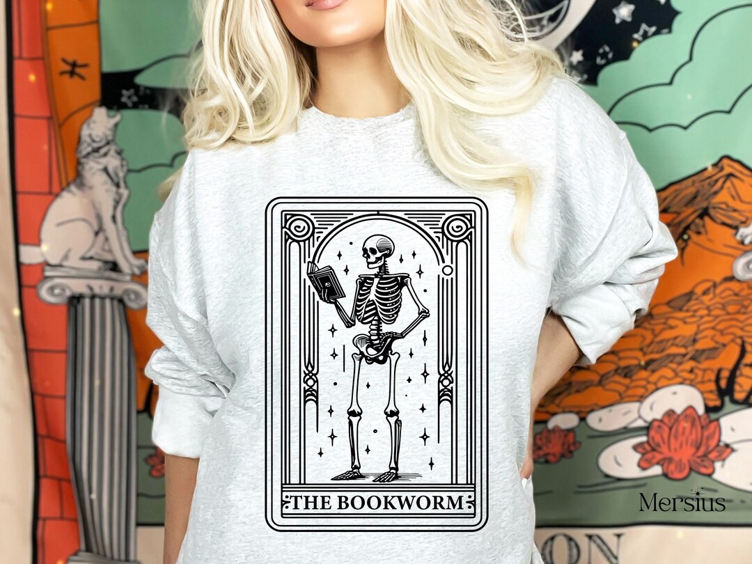 The Bookworm Tarot Card Svg, Tarot Cards Svg, Reader Tarot Card Svg ...