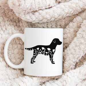 Labrador Dog Svg, Floral Dogs Svg, Labrador Dog, Dog Mama, Black Lab ...