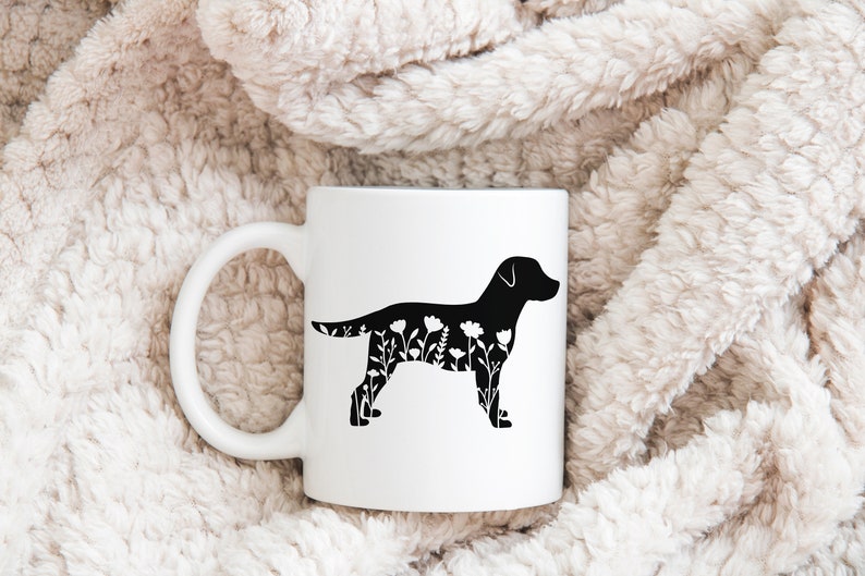 Labrador Dog Svg, Floral Dogs Svg, Labrador Dog, Dog Mama, Black Lab ...