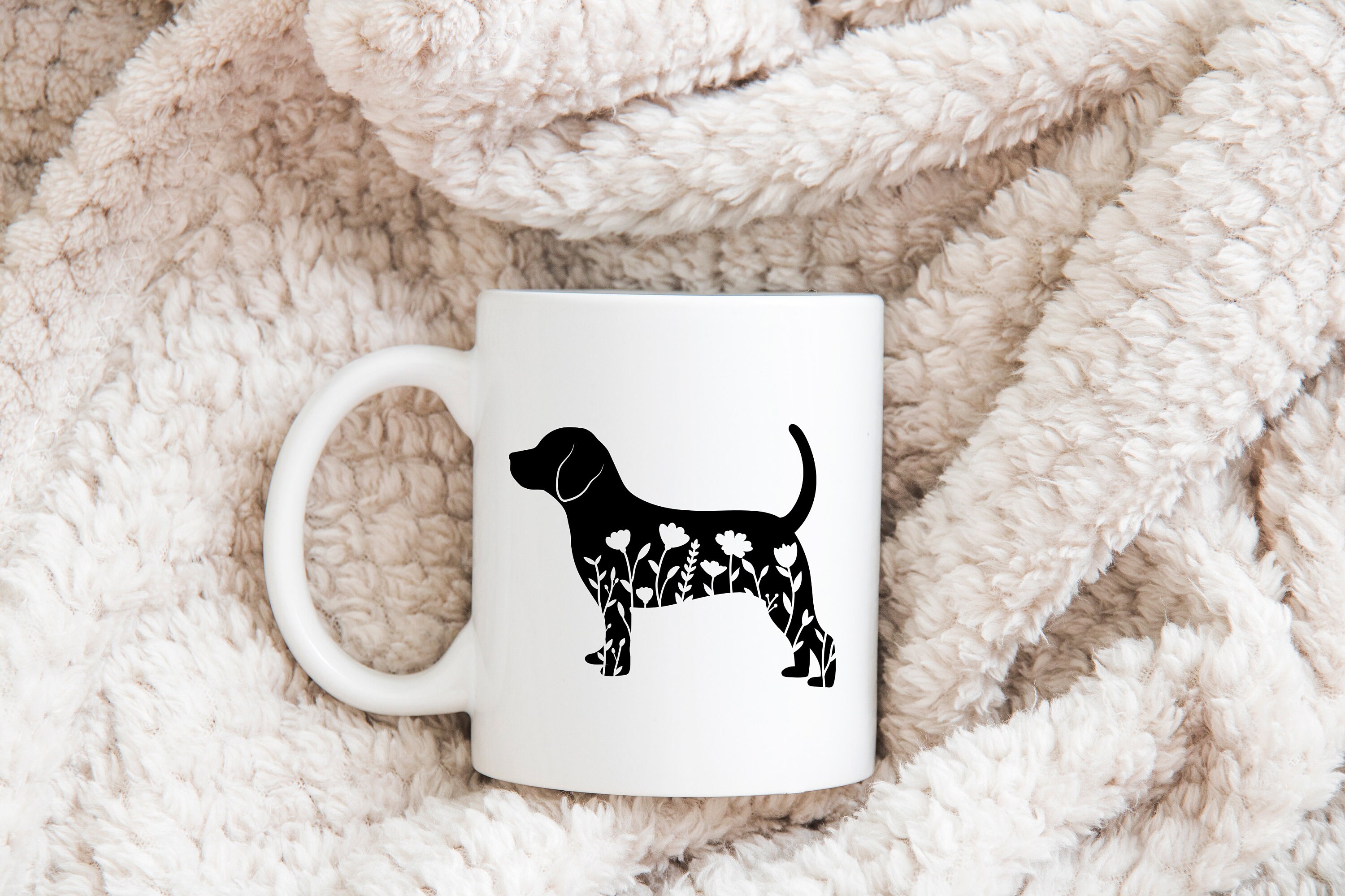 Beagle SVG PNG Floral Beagle Svg Beagle Dog Silhouette - Etsy