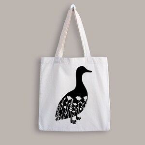 Floral Duck Cut File, Wildflower Duck Svg, Duck Clipart, Mallard Svg ...