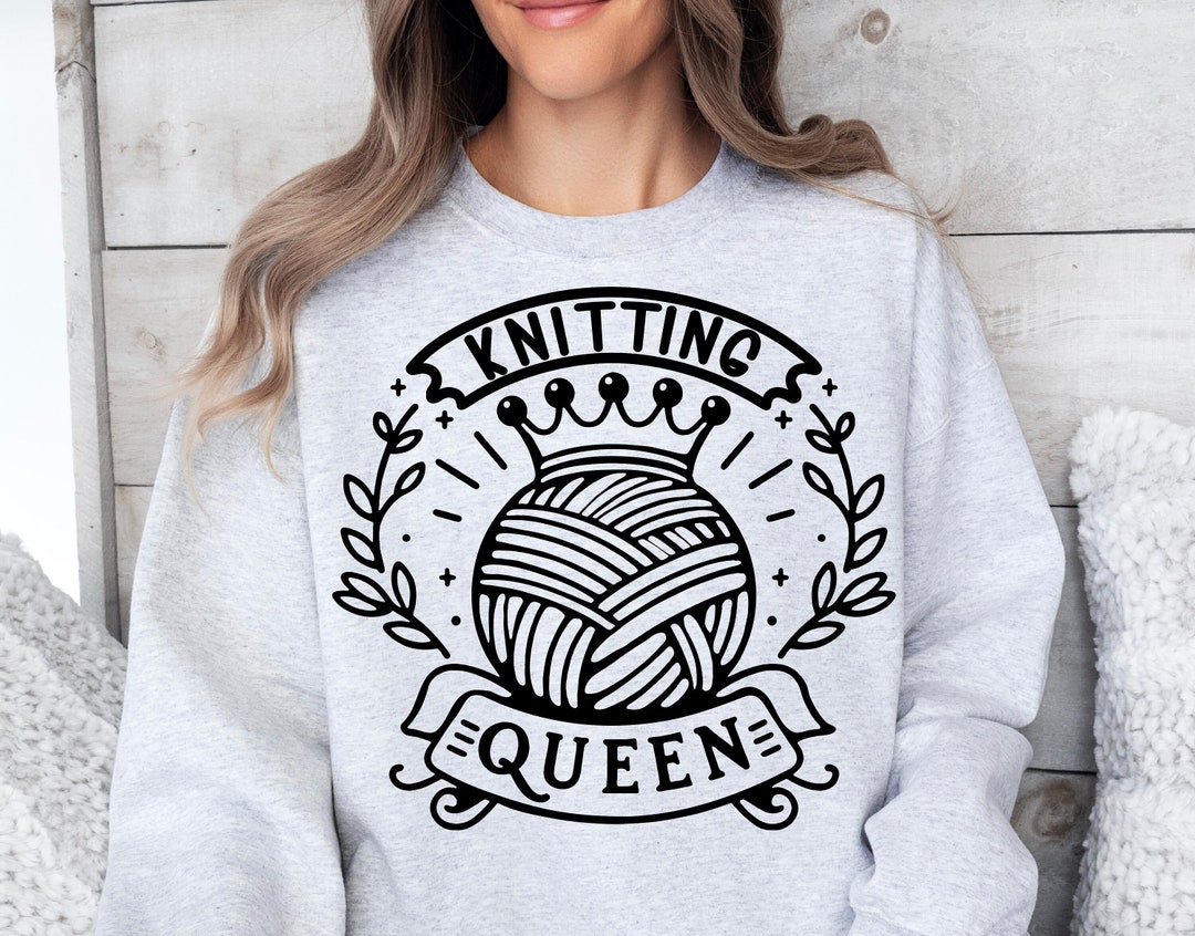Knitting Quenn Svg, Knitting Svg, Crochet Svg, Knitting Png, Knitter ...