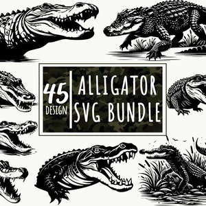 Alligator SVG Bundle, Alligator Svg, Alligator Png, Alligator Clipart ...