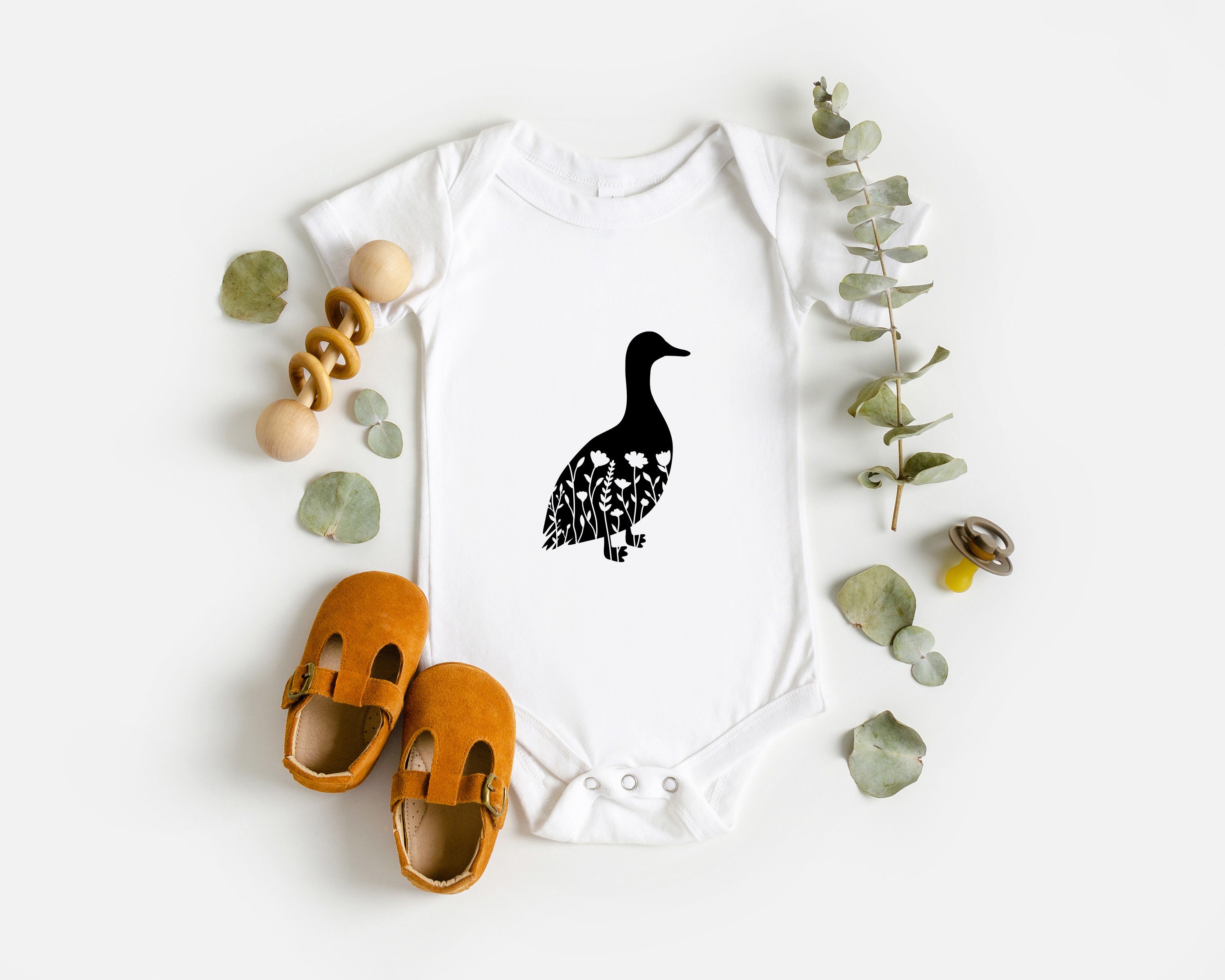 Floral Duck Cut File Wildflower Duck Svg Duck Clipart - Etsy