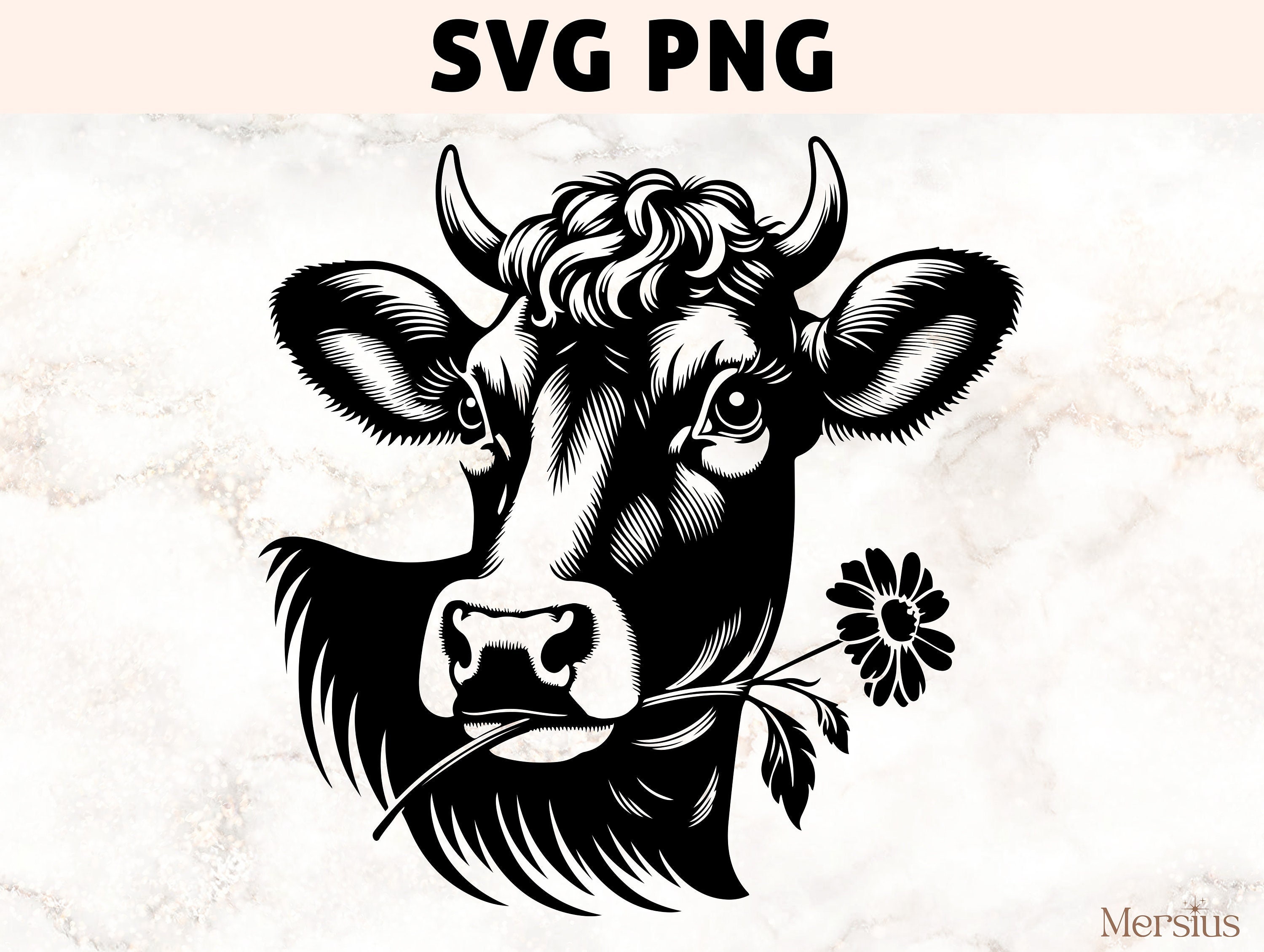 Cow Head Svg Cow Print Svg Farm Animal Svg Cow Clipart Svg - Etsy