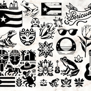 Puerto Rico 65 Bundle Svg, Puerto Rico Png, Taino Svg, Puerto Rico Flag ...