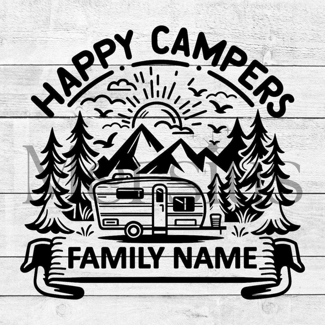 Happy Campers Svg, Camping Svg, Outdoor Svg, Family Camping Svg, Camp ...