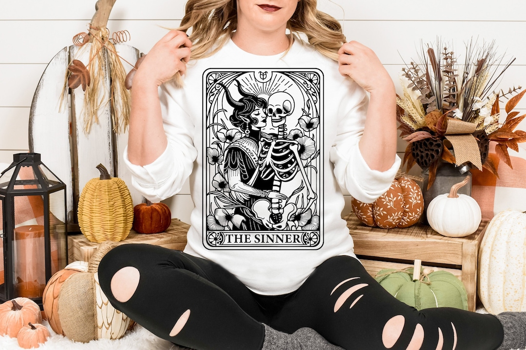 The Sinner Tarot Card Svg, Gothic Tarot Card Svg, Tarot Card Svg, Tarot ...