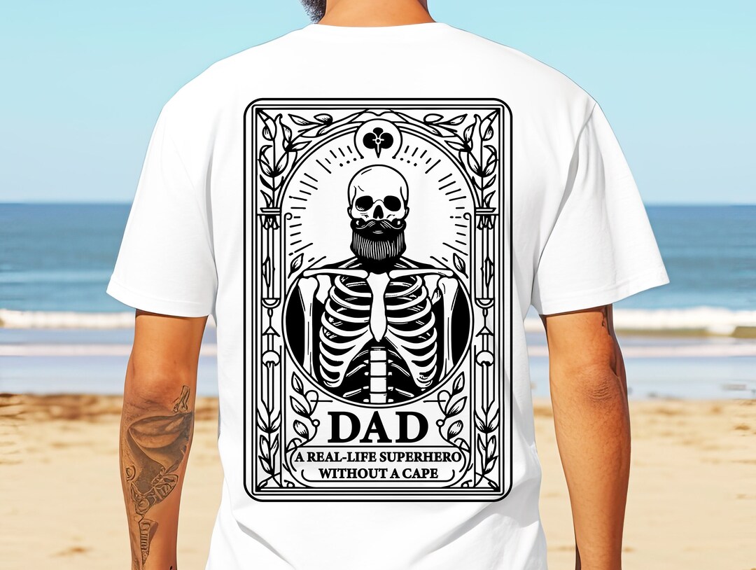 Funny Dad Tarot Svg, Dad Tarot Card, Funny Skeleton Dad Svg, Fatherhood ...