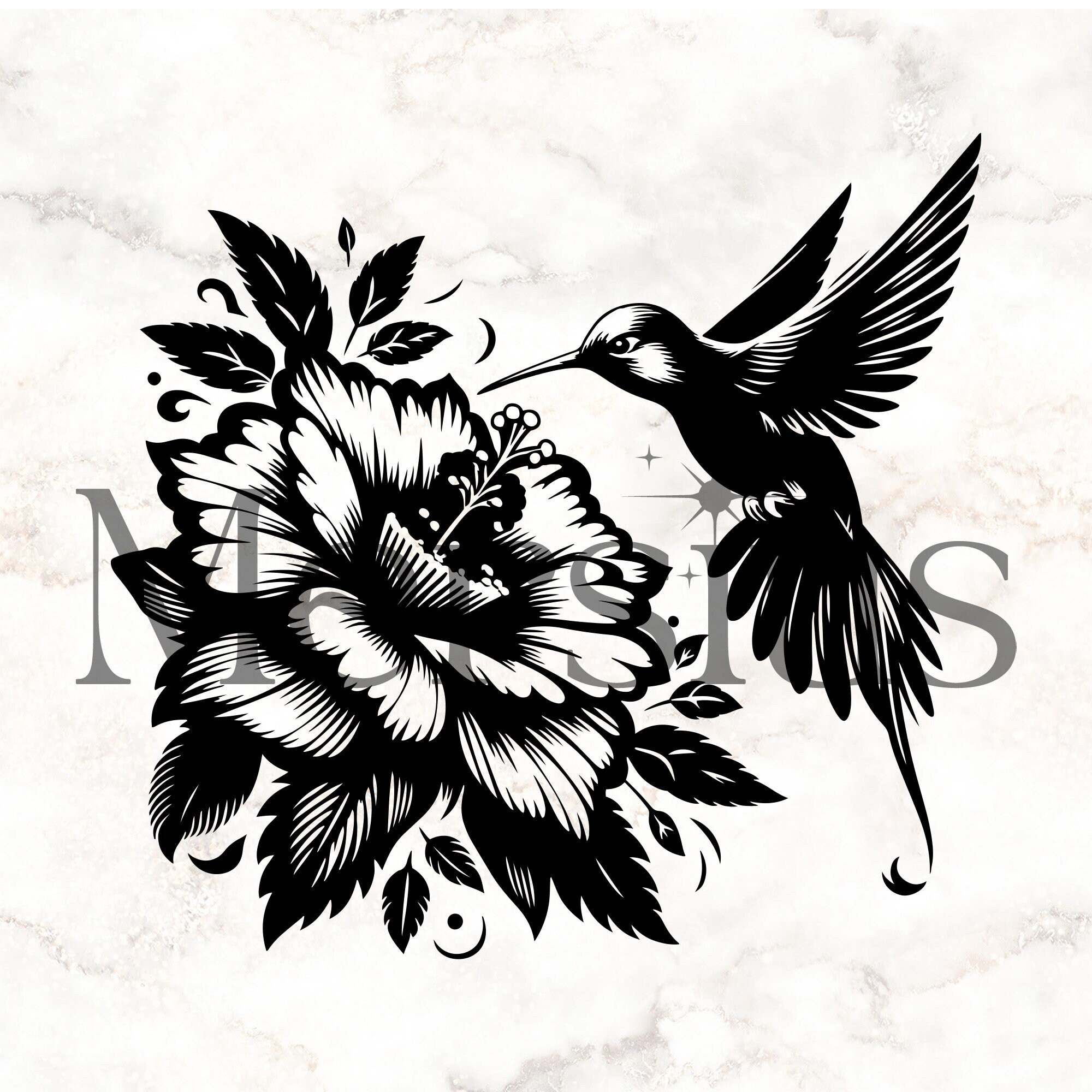 Hummingbird Svg Hummingbird Flowers Svg File Hummingbird - Etsy