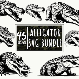 Alligator SVG Bundle, Alligator Svg, Alligator Png, Alligator Clipart ...