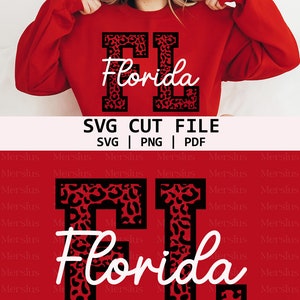 Florida Leopard Print Sublimation Design, Florida Leopard Svg, Florida ...